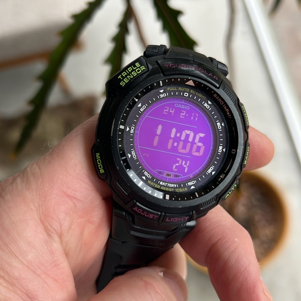 Casio Pro Trek Triple Sensor Watch Solar Power -Gorpc… - Gem